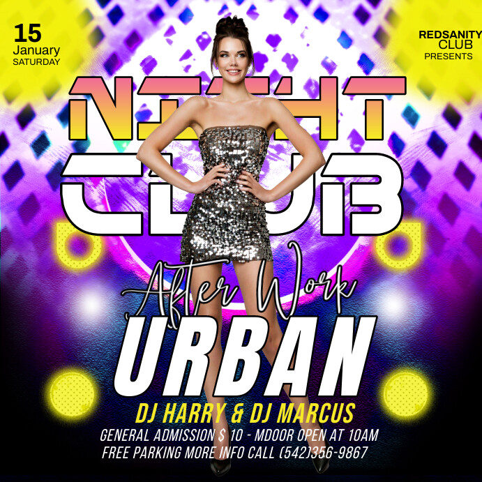 Plantilla de Night Club After Work Ads | PosterMyWall