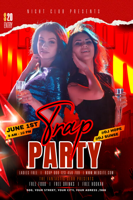 Night Club Banner Templat | PosterMyWall