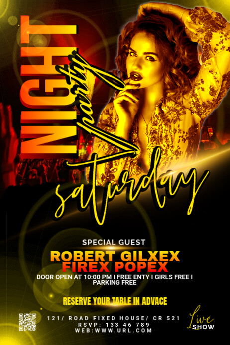 Plantilla de Banner de Club Nocturno | PosterMyWall