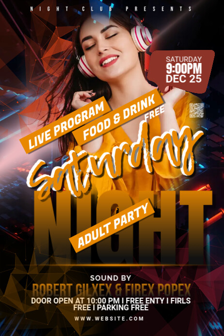 Night Club Banner Template | PosterMyWall