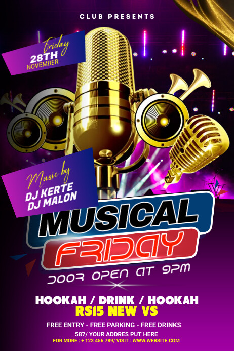 Night Club Banner Template | PosterMyWall