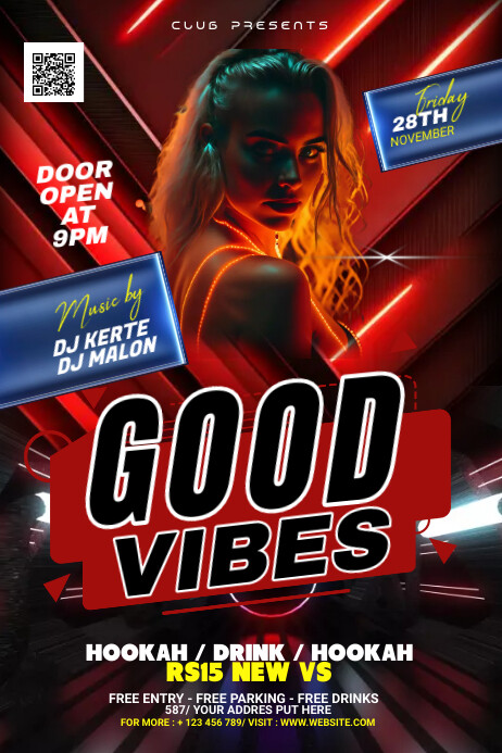 Night Club Banner Template | PosterMyWall