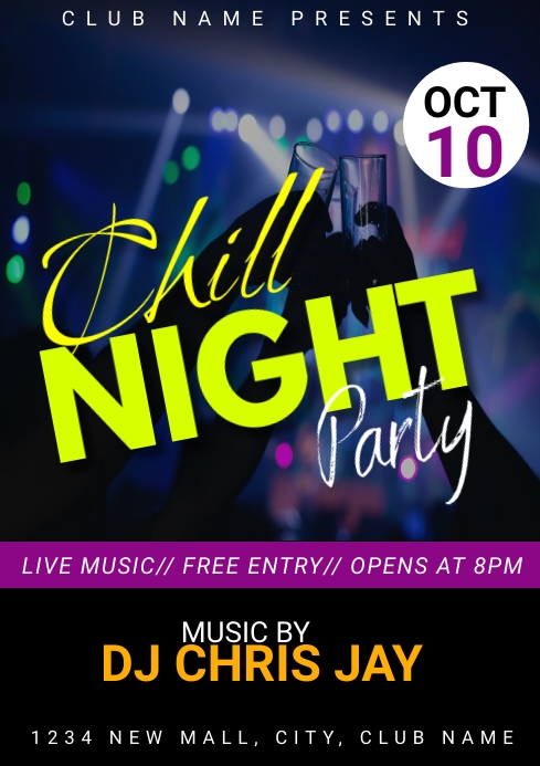 night club banner Template | PosterMyWall