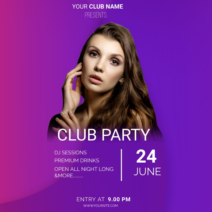 NIGHT CLUB BANNER TEMPLATE | PosterMyWall