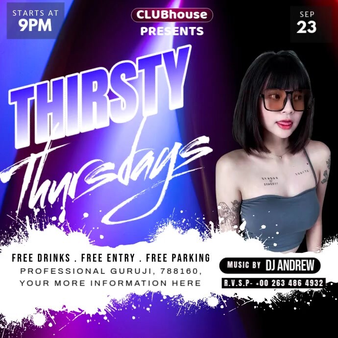 night club bar party flyer Template | PosterMyWall