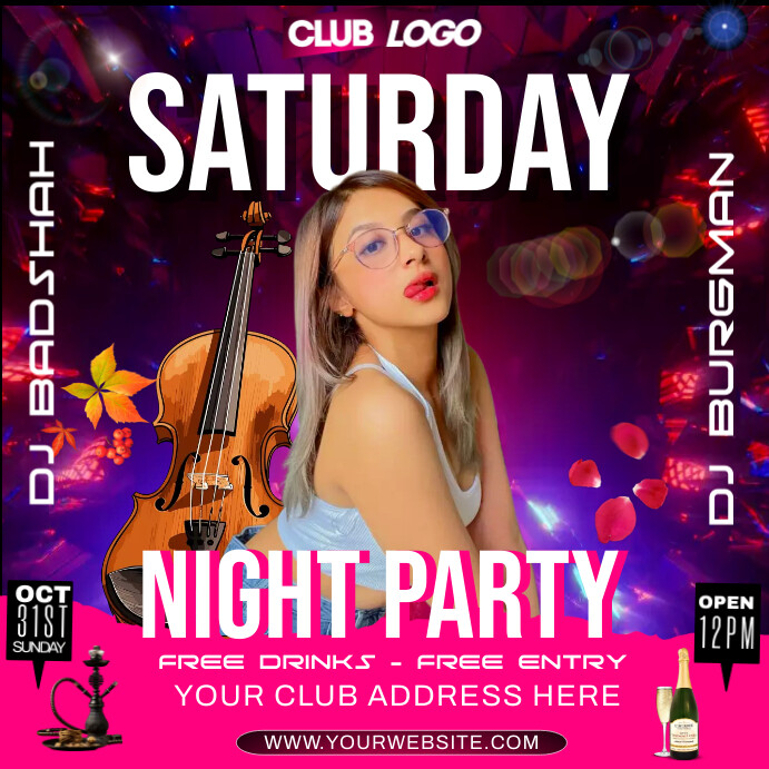night club bar party flyer Templat | PosterMyWall