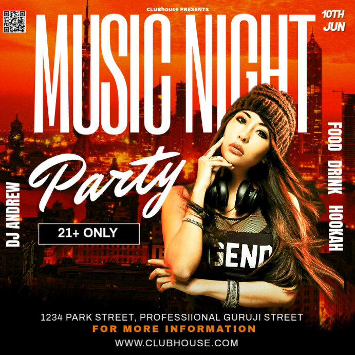 night club bar party flyer Template | PosterMyWall