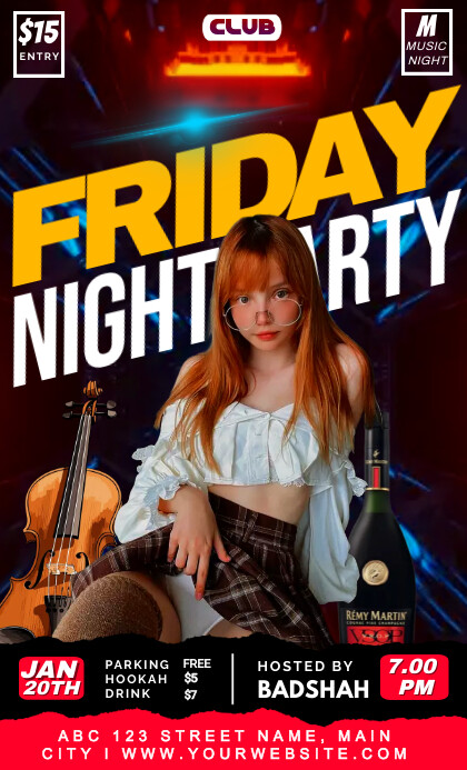 night club bar party flyer Template | PosterMyWall
