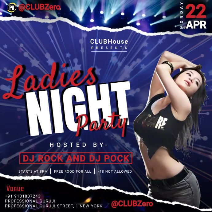 night club bar party flyer Template | PosterMyWall