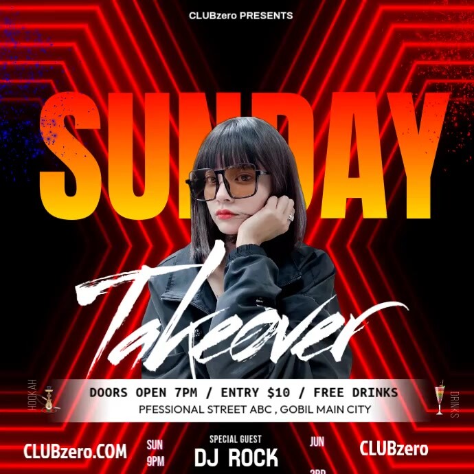 night club bar party flyer Template | PosterMyWall