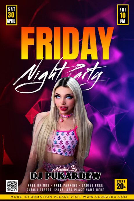 night club bar party flyer Template | PosterMyWall