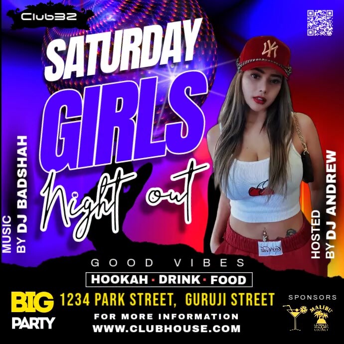 night club bar party flyer Template | PosterMyWall