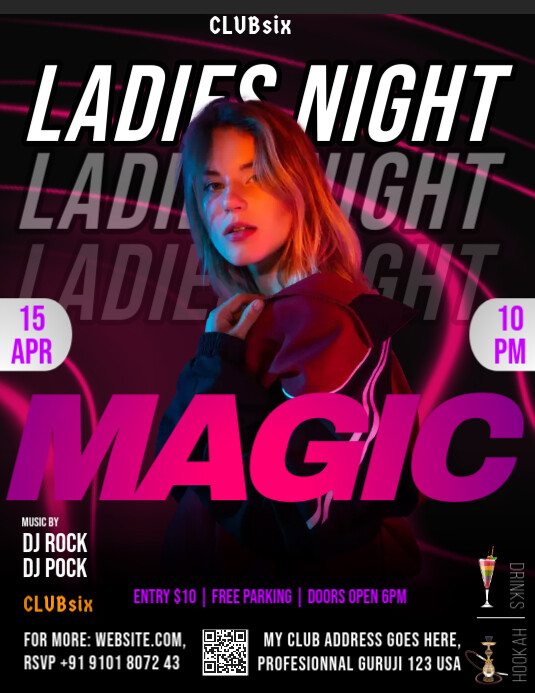 night club bar party flyer Template | PosterMyWall