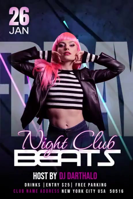 Night Club Beats Template | PosterMyWall