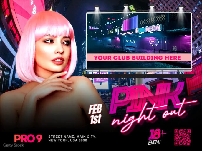 Night Club Billboard Video Template | PosterMyWall