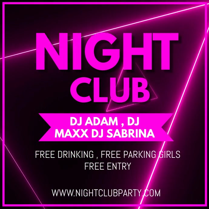 NIGHT CLUB Template | PosterMyWall