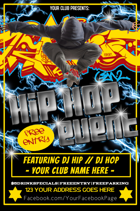 Night Club Event Hip Hop Poster | PosterMyWall
