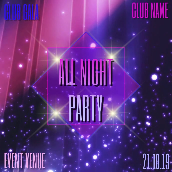 Night Club Event Party Video Template | PosterMyWall