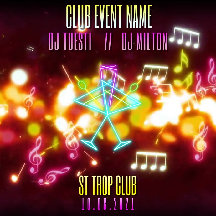 Night Club Event Party Video Template | PosterMyWall
