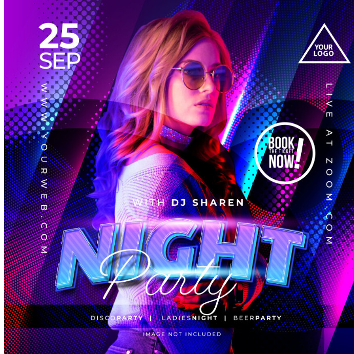 Copy of Night club flyer design post | PosterMyWall