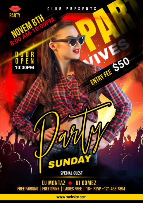 Night Club Flyer design Template | PosterMyWall