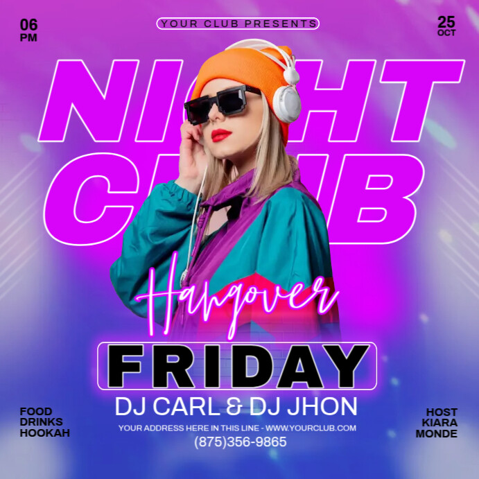 Night Club Friday Ads Template | PosterMyWall