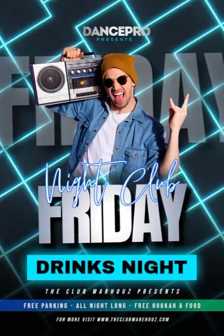 Night Club Friday Template | PosterMyWall