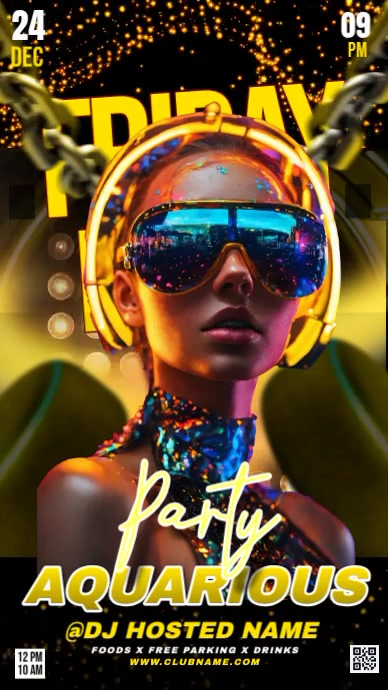 Plantilla de Night Club Friday Party Poster | PosterMyWall