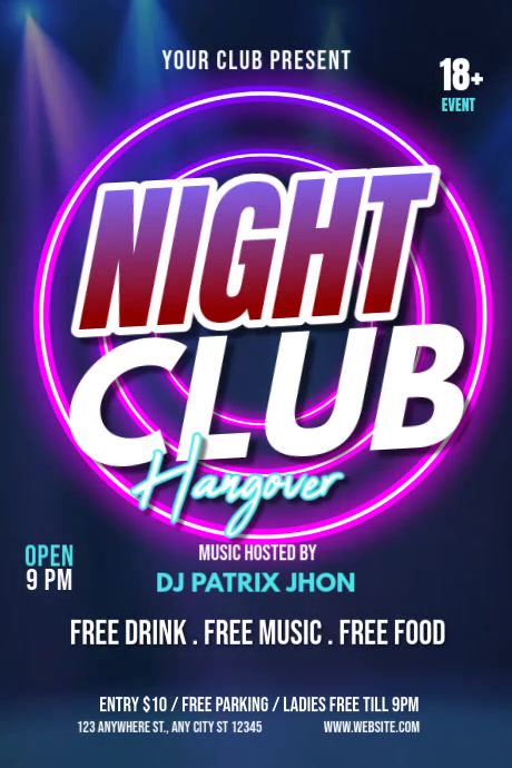 Copy of night club hangover | PosterMyWall