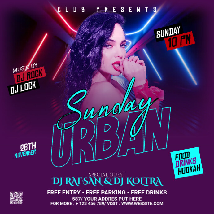 Night Club Instagram Post Template | PosterMyWall
