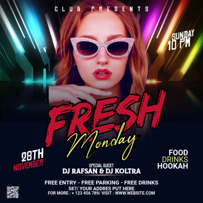 Modèle Night Club Instagram Post | PosterMyWall