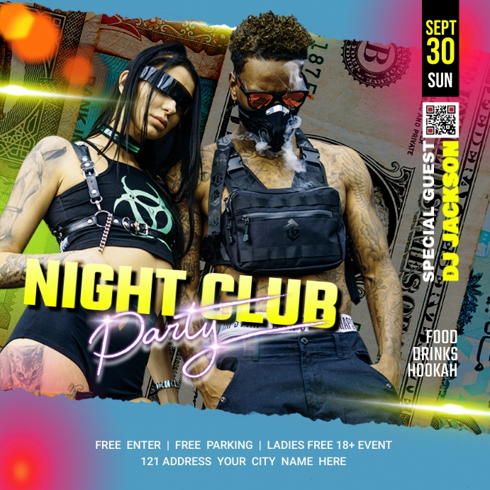 night club party ad design Template | PosterMyWall