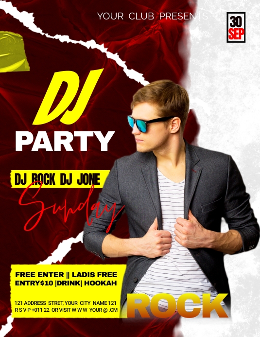 Copy of night club party ad dj party flyer | PosterMyWall