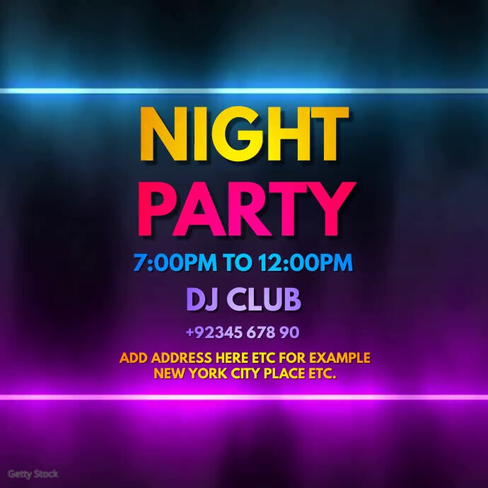 Copy of NIGHT CLUB PARTY AD VIDEO | PosterMyWall