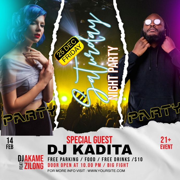 Night Club Party Ads Template | PosterMyWall