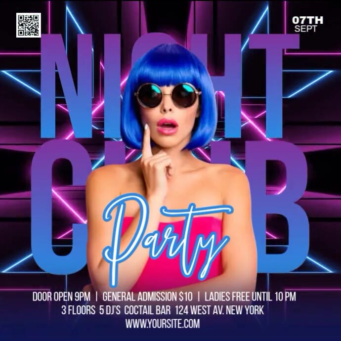 Night Club Party Ads Template | PosterMyWall