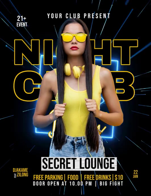 Modèle Night Club Party Ads | PosterMyWall