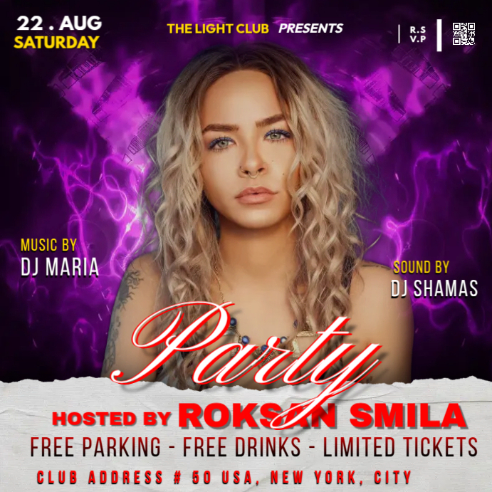 Night Club Party Ads Template | PosterMyWall