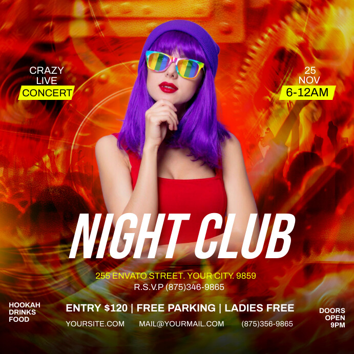 Night Club Party Ads Template | PosterMyWall