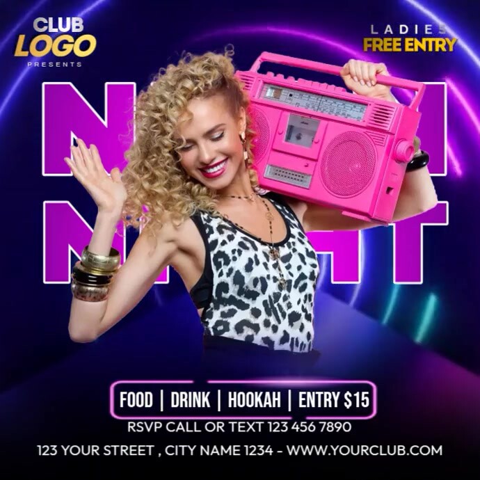 Night Club Party Ads Templat | PosterMyWall