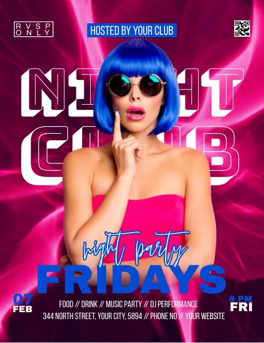 Night Club Party Ads Template | PosterMyWall