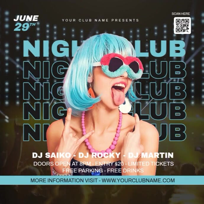 Night Club Party Ads Template | PosterMyWall