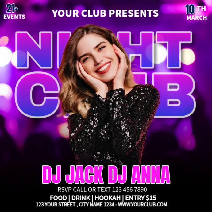 Night Club Party Ads Template | PosterMyWall