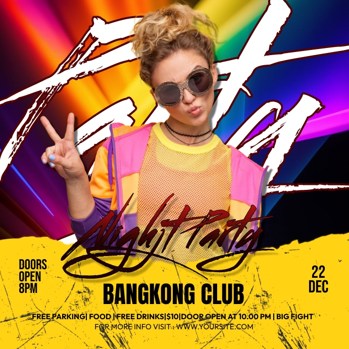 Night Club Party Ads Template | PosterMyWall