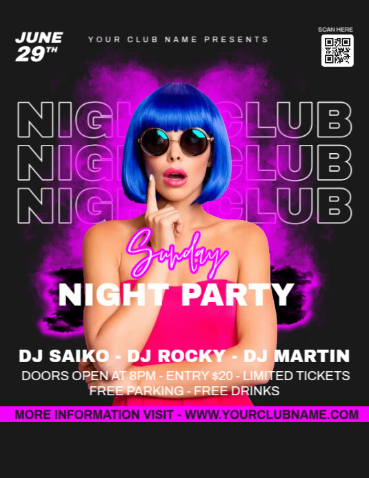 Night Club Party Ads Template | PosterMyWall