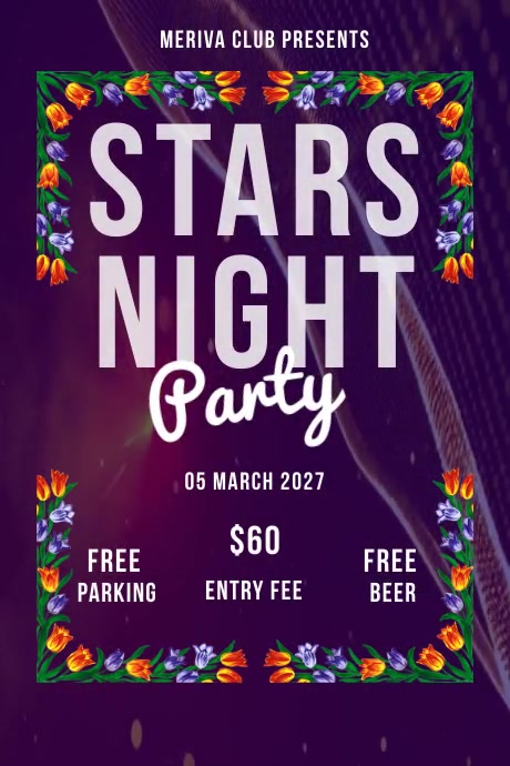 Night Club Party Animated Poster Template | PosterMyWall