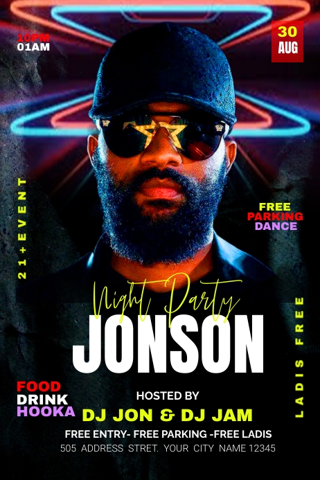 Copy of night club party banner | PosterMyWall