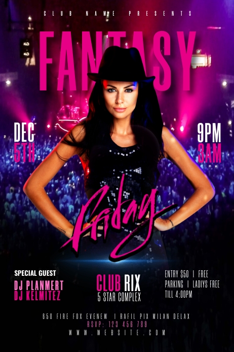 Night Club Party Banner Template | PosterMyWall