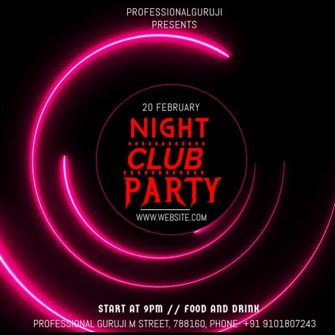 NIGHT CLUB PARTY Template | PosterMyWall