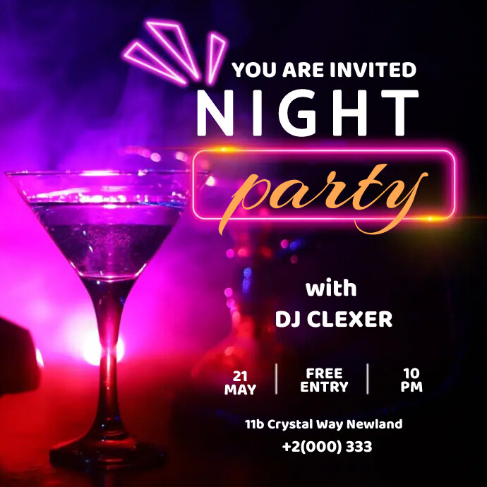 Night Club Party Template | PosterMyWall